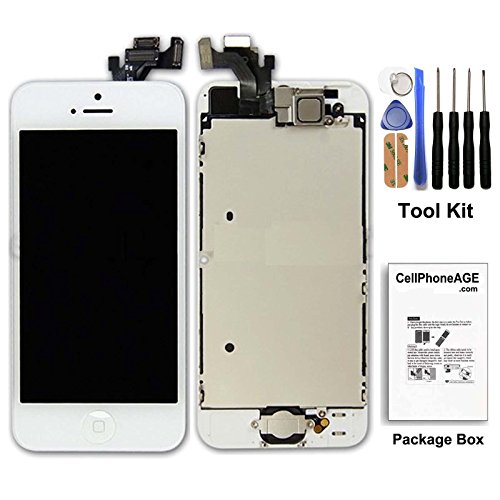 Buy cellphoneage for iPhone 5 5G White Full Set with Spare Parts LCD ...