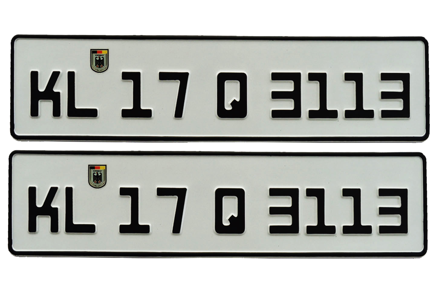 Buy Orbiz Embossed Car Number Plate Spanish Font Front and Back Online ...