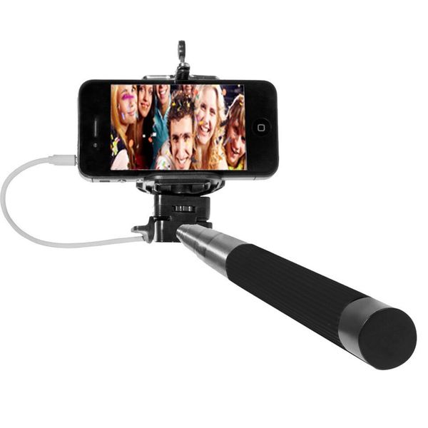 Buy Selfie stick with aux cable for all android phones Pocket Monopod ...