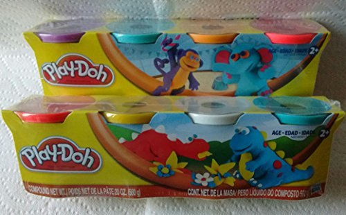 Buy Play-Doh 8 Pack - Hours of Creative Fun Activity - Full Size Cans ...