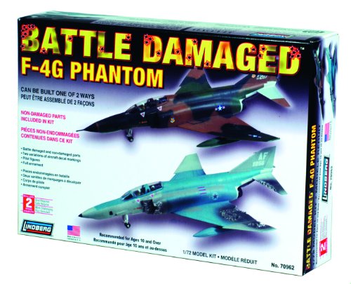 Buy Lindberg Models Battle Damaged F-4G Phantom 1/72 Building Kit ...