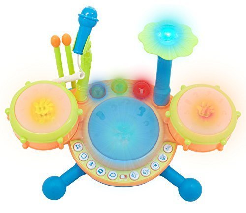 Buy TECHEGE Toys Learn N Play Dynamic Drum Set Makes Real Drum Sounds ...