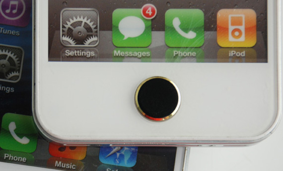 Online Metal Aluminium Home Button Sticker For iPhone 5 4 4S 3GS BLACK ...