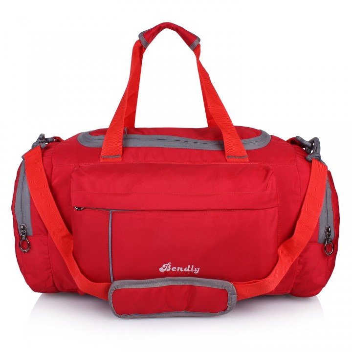 Bendly Vibrant Series Red Travel Duffel Bag