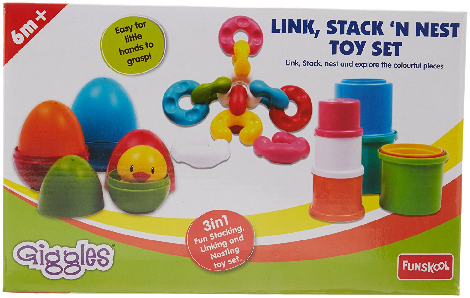Buy Giggles Link Stack N Nest Toy Online @ ₹499 from ShopClues