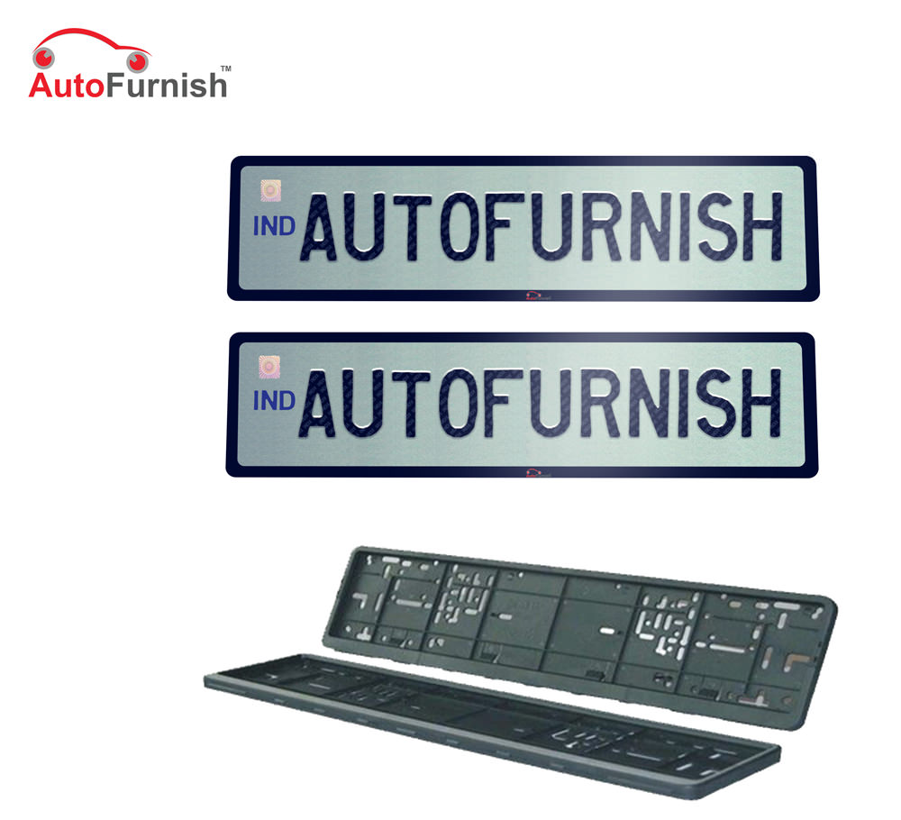 Buy Autofurnish High Security Car Number Plate Frame Folding for Car ...