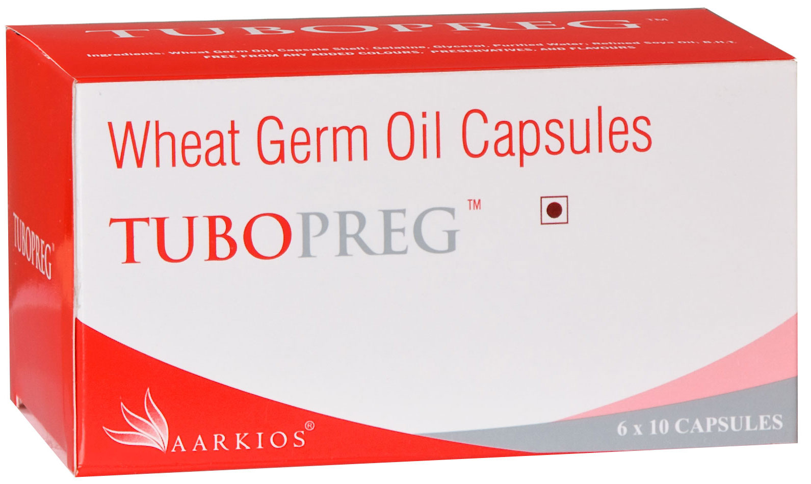 Aarkios Tubopreg (Wheat Germ Oil) 340mg 10 Capsules
