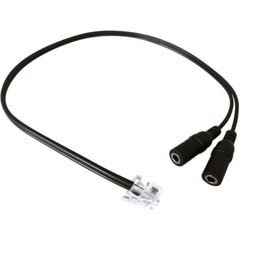 Buy IP Phone VoIP PC Headset to Adapter-Dual 3.5mm to RJ9/RJ10 ...