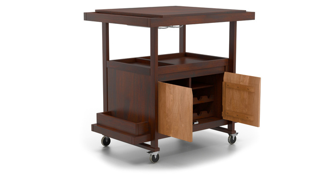 Buy SNG Solid Wood Bar Trolley Cabinet Online @ ₹28000 from ShopClues