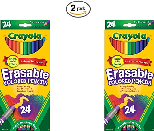 Buy Crayola 24ct Erasable Colored Pencils (2 Pack) Online @ ₹2215 from ...