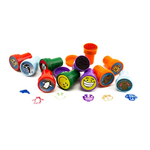 Buy Adorox Fun Assorted Children's Classroom Self Inking Animal Stamps ...