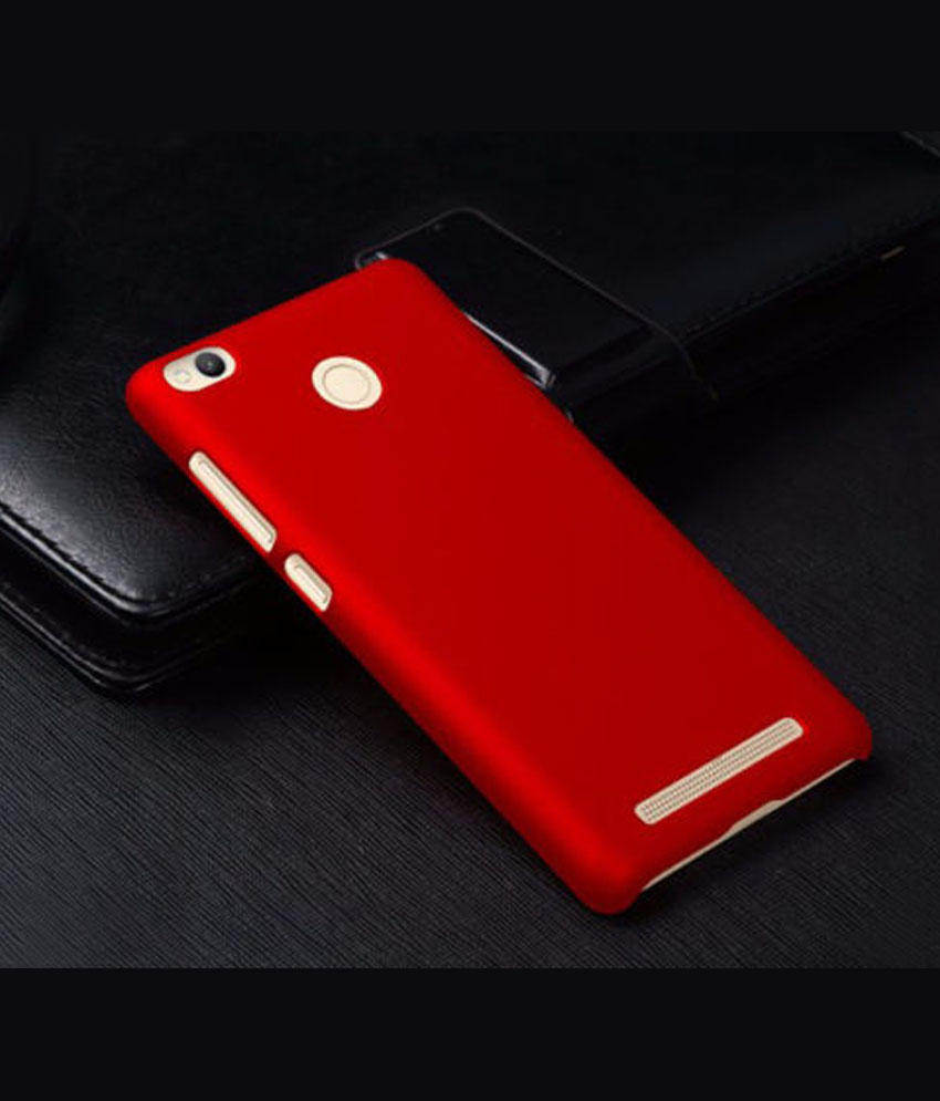 Buy Redmi 3s Prime Matte Finish Hard Back Case Cover - Red Online ...