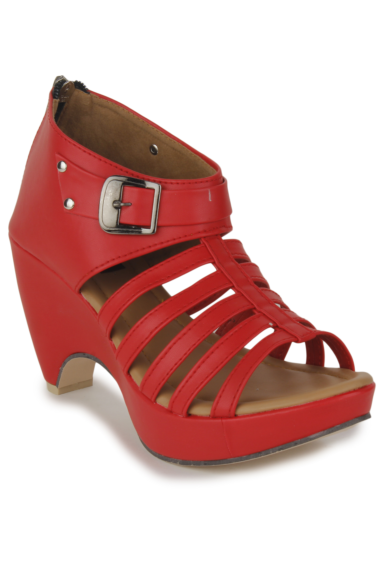 Buy Naisha Women's Red Wedges Online @ ₹699 from ShopClues