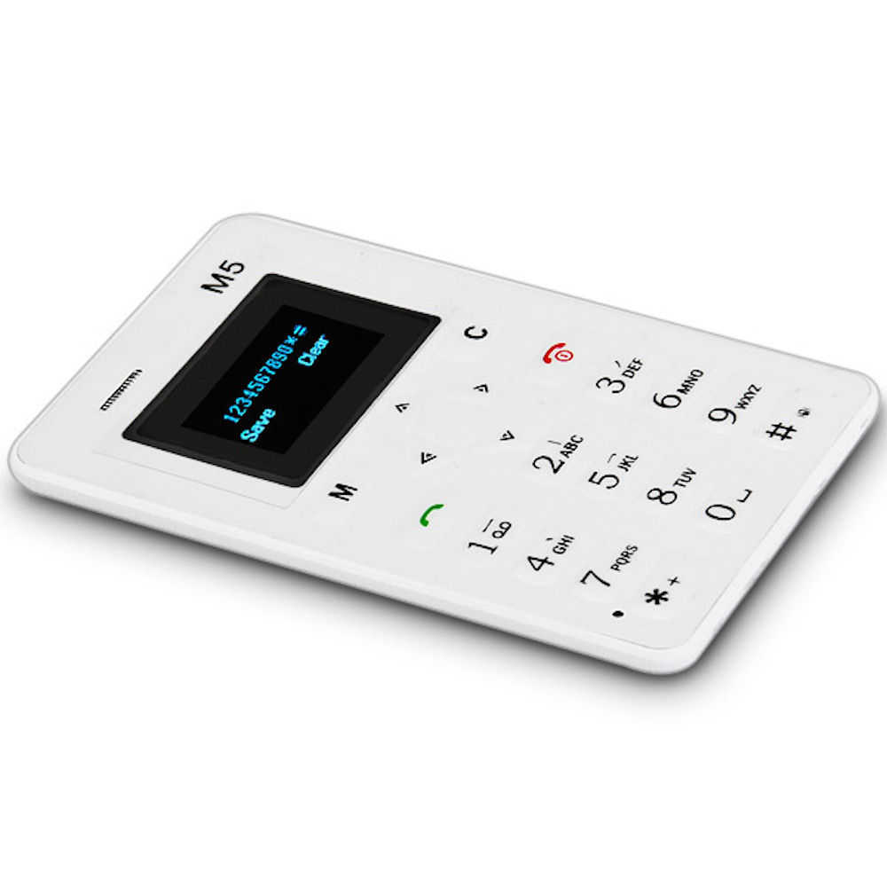 Buy World's Slim Credit Card Phone M5 (WHITE) Smallest GSM Mobile Online @ ₹3500 from ShopClues