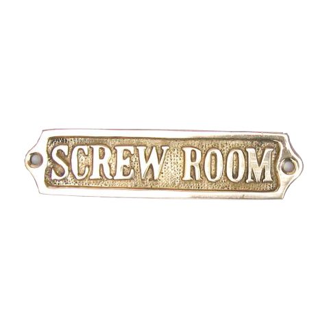 Buy Brass Screw Room Sign 5" - Nautical Brass Signs - Nautical Home ...