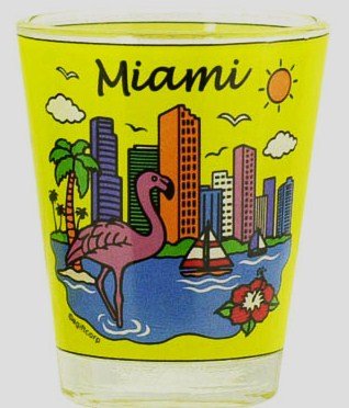 Buy Miami Florida Skyline Yellow Shot Glass Online @ ₹1452 from ShopClues