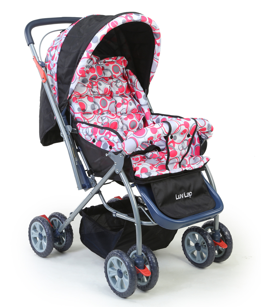 Buy Luvlap Baby Stroller (StarShine) 99-1 Light Red Online @ ₹3699 from ...