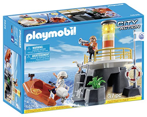 Buy PLAYMOBIL 5626 Lighthouse with Rescue Raft Playset Online @ ₹1000 ...