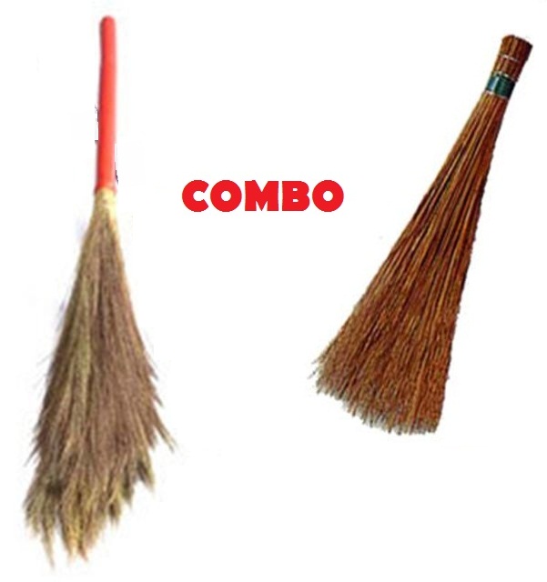 Online Combo of Grass Broom and Stick Broom (Use eco-friendly brooms ...