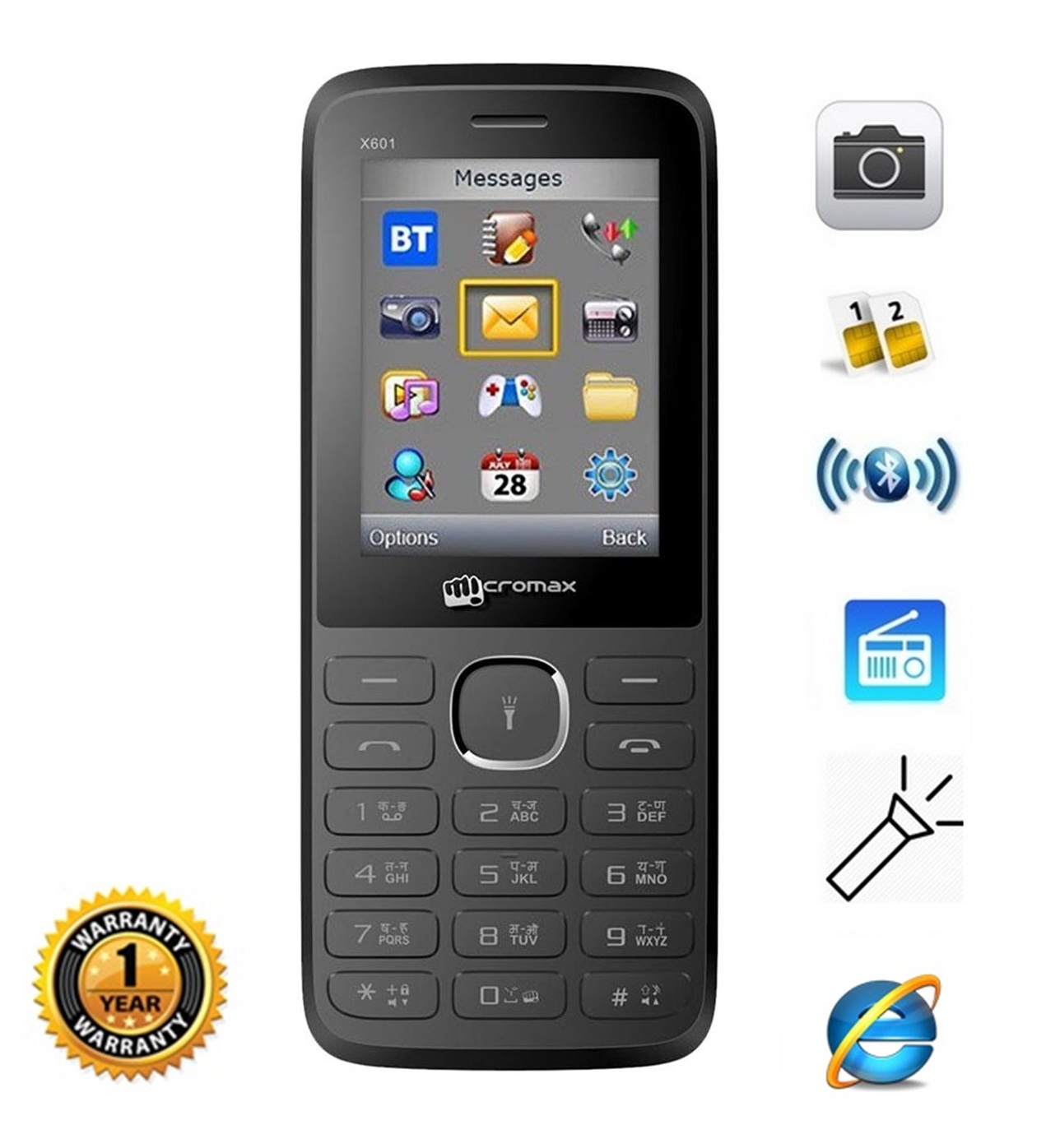 Buy Micromax X610 Dual Sim GSM Multimedica Camera Mobile Phone Online ...