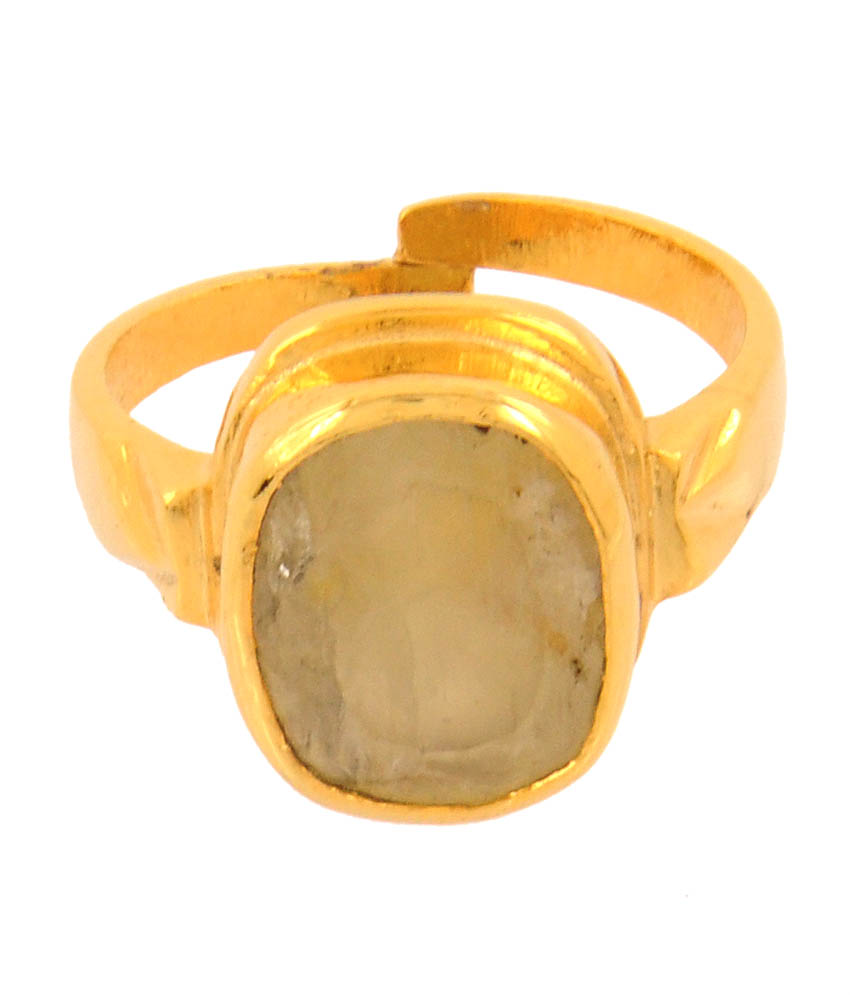 Certified Pukhraj Adjustable Panchdhatu Ring