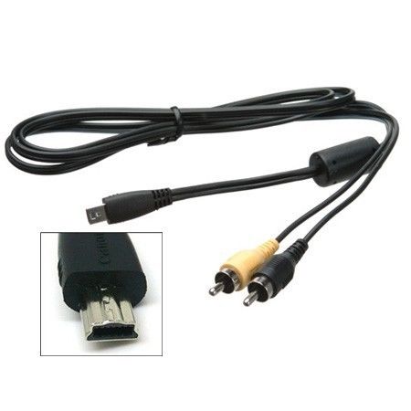 Camera AV/TV Out Cable For CANON PowerShot A1100 IS, A1000 IS, E In ...