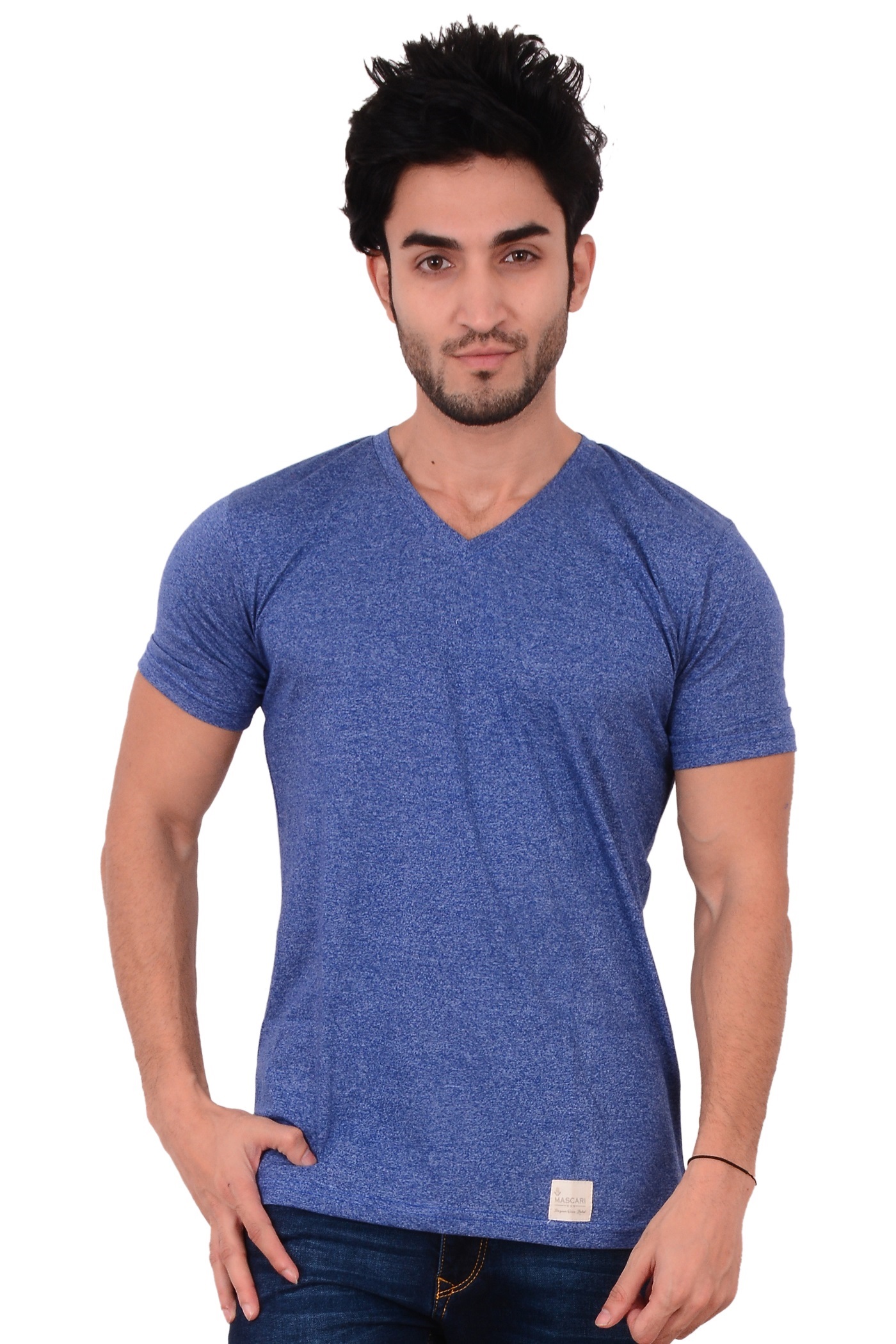 Buy V-NECK(BLUE) Online @ ₹359 from ShopClues