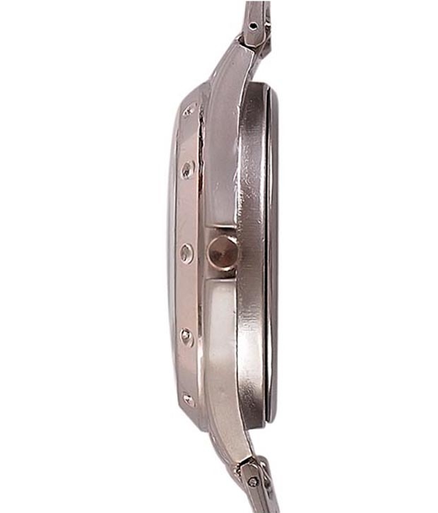 Rosra Round Dial Silver Metal Strap Mens Quartz Watch
