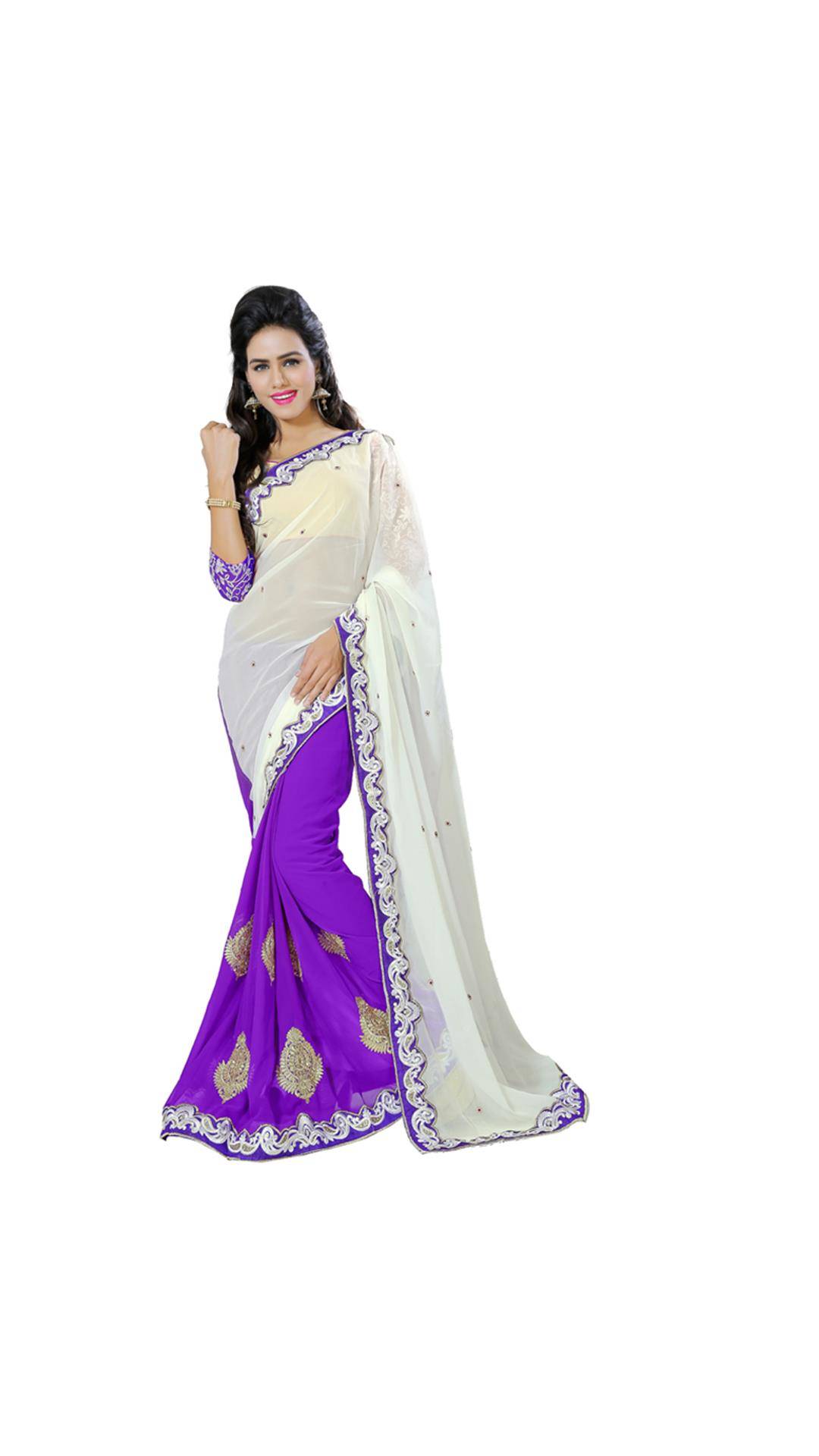 Buy Sareeka Sarees Multicolor Georgette Printed Saree With Blouse ...