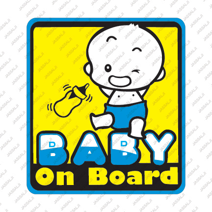 Buy BABY ON BOARD BLUE SELF ADHESIVE REFLECTIVE STICKER/DECAL Online ...