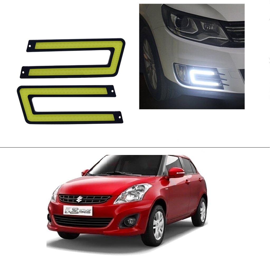Buy AutoStark Waterproof U Shape COB LED DRL Car Parking Daytime ...