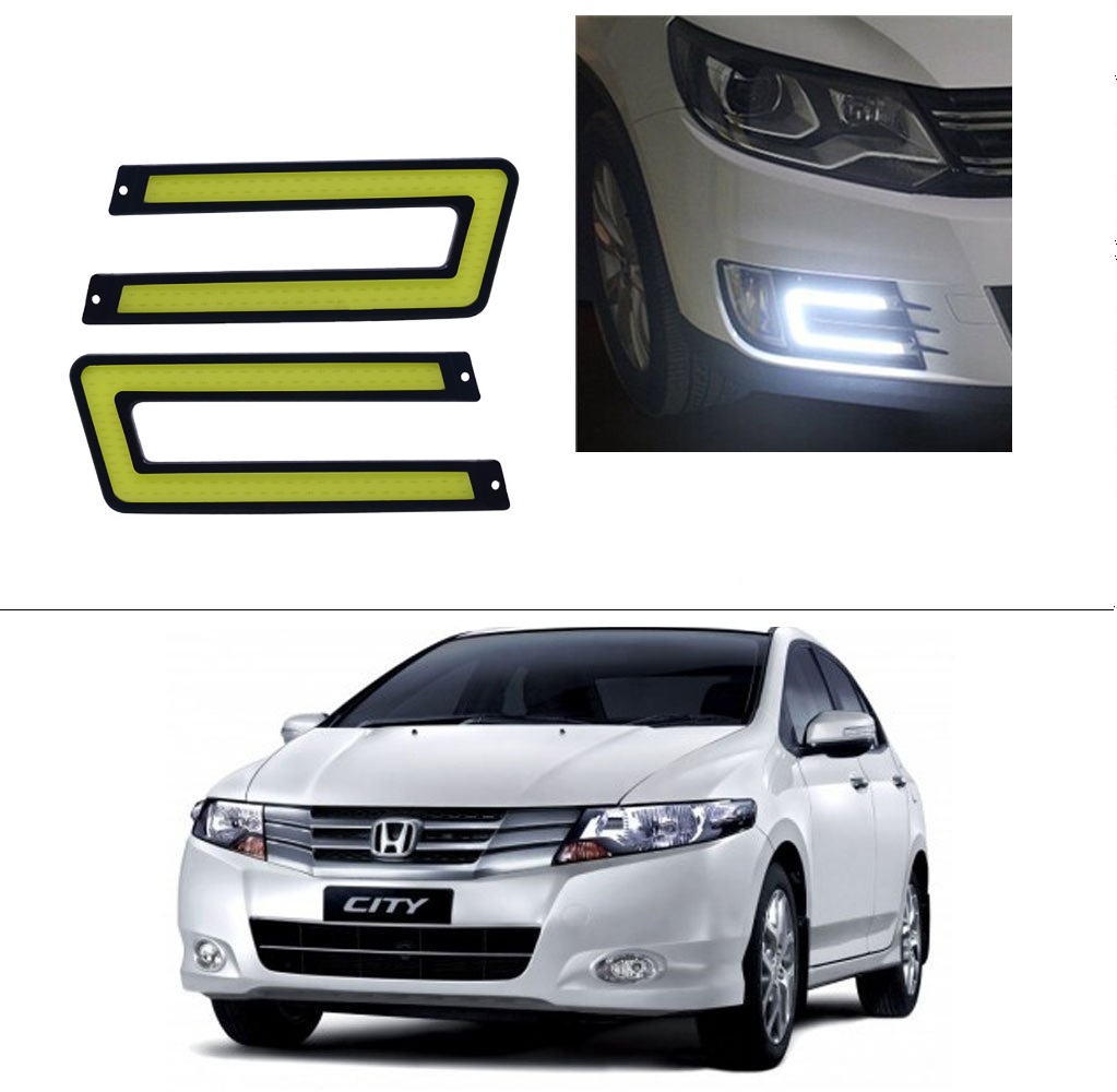 Buy AutoStark Waterproof U Shape COB LED DRL Car Parking Daytime ...