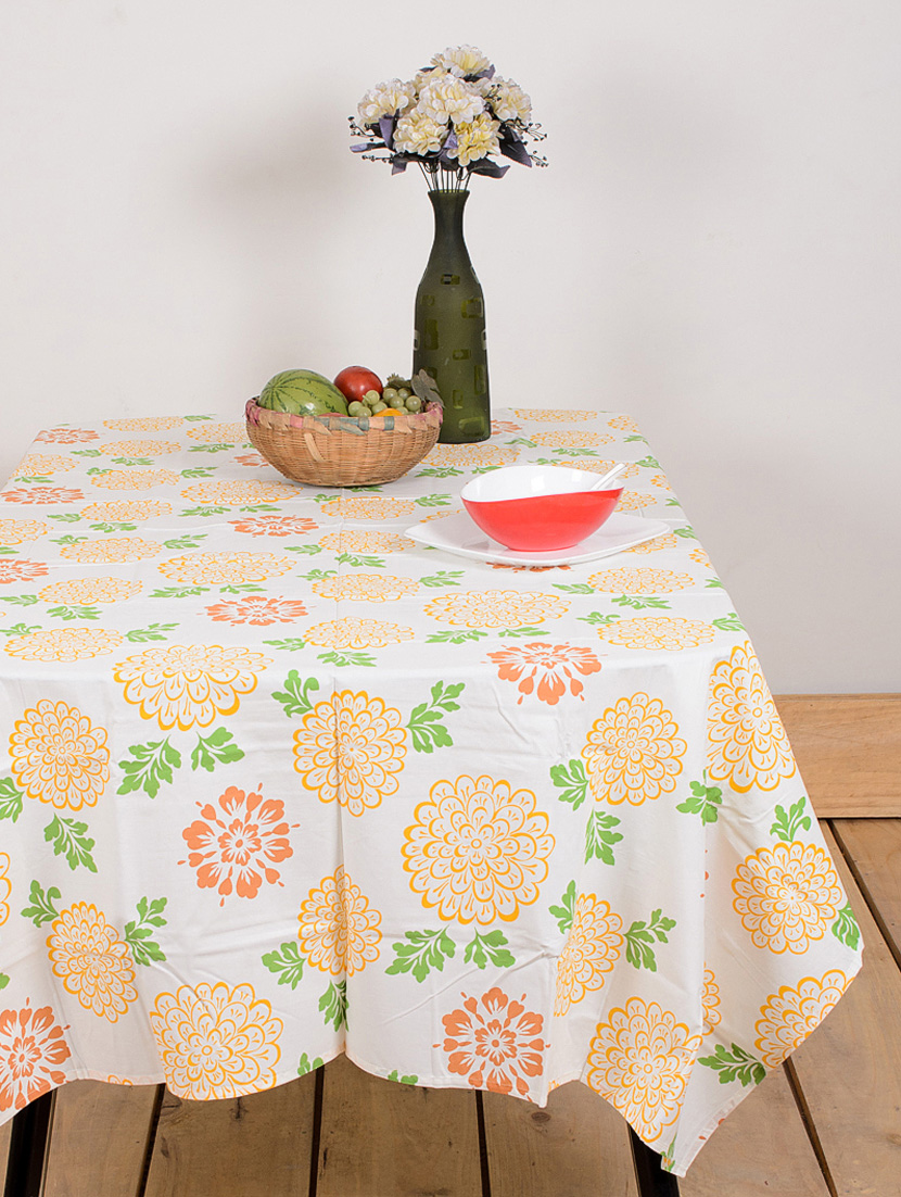 Online Table Cover Floral Fantasy Yellow Flower 68X108" Inch Table ...