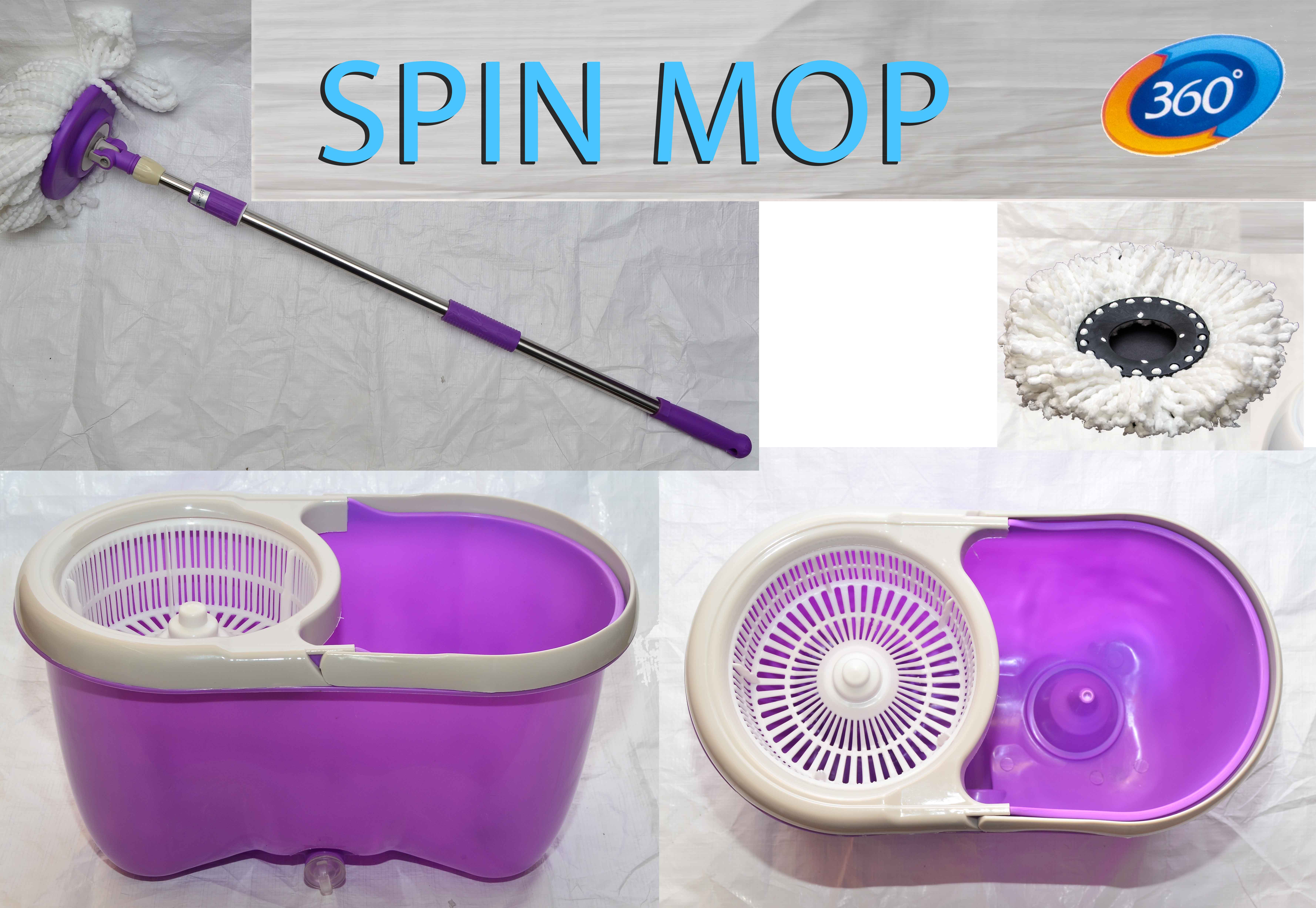 EASY MOP, Magic Mop 360 DEGREE ROTATING +2 MOP HEADS at Best Prices ...