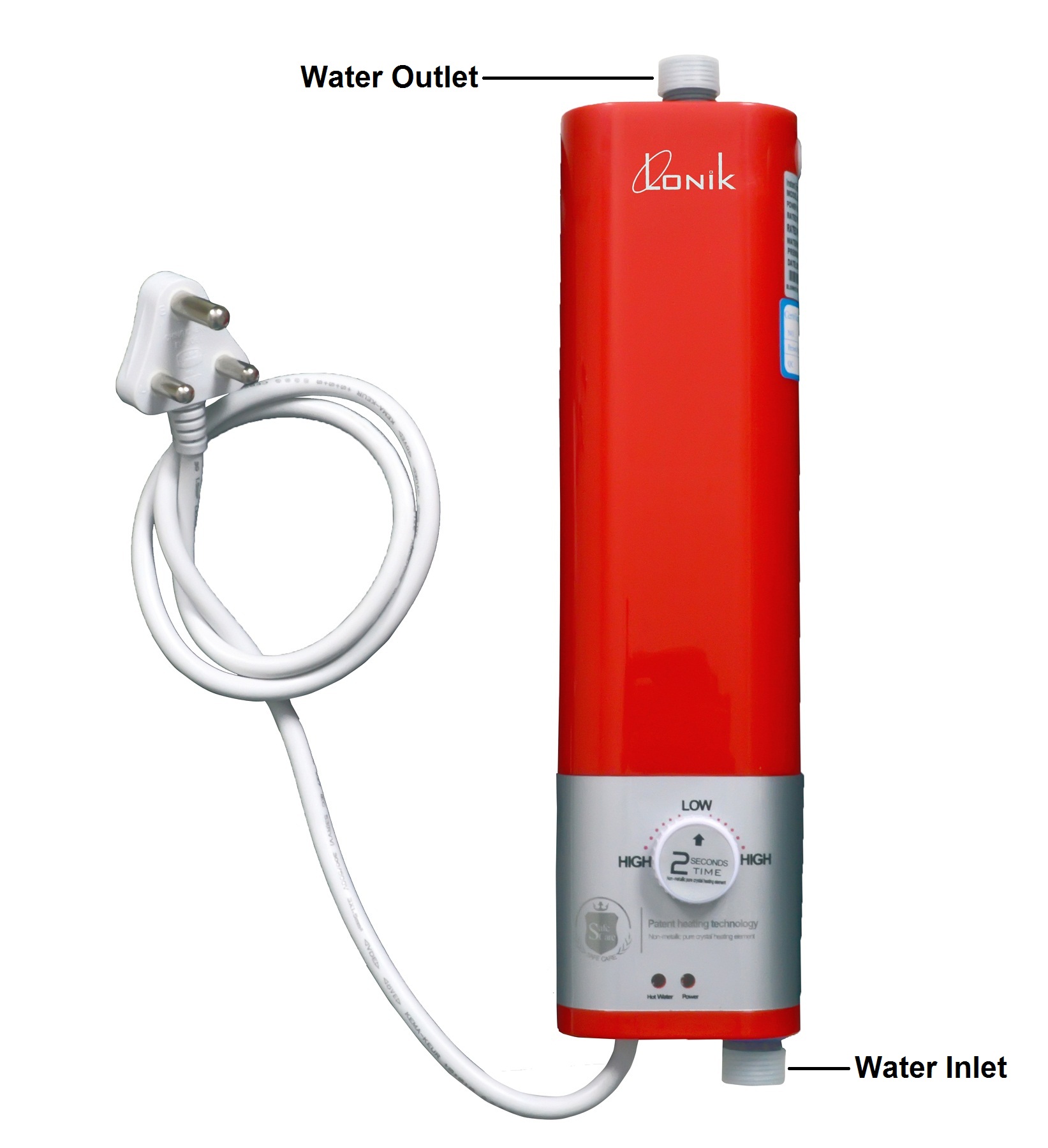 Lonik Tank Less Portable Instant Water Geyser Water Heater LTPL-BH-1100 ...