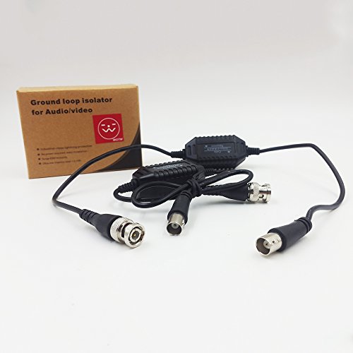 Buy WOTOW 2PCS 18" CCTV BNC Male to Female Coaxial Ground Loop Isolator ...