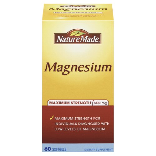 Buy Nature Made Maximum Strength Magnesium Softgel, 500 mg, 60 Count ...