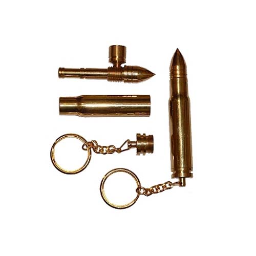 Buy Moksha Bongs Presents 3.5 Inch Tall Bullet Brass Cool Smoking Pipe ...