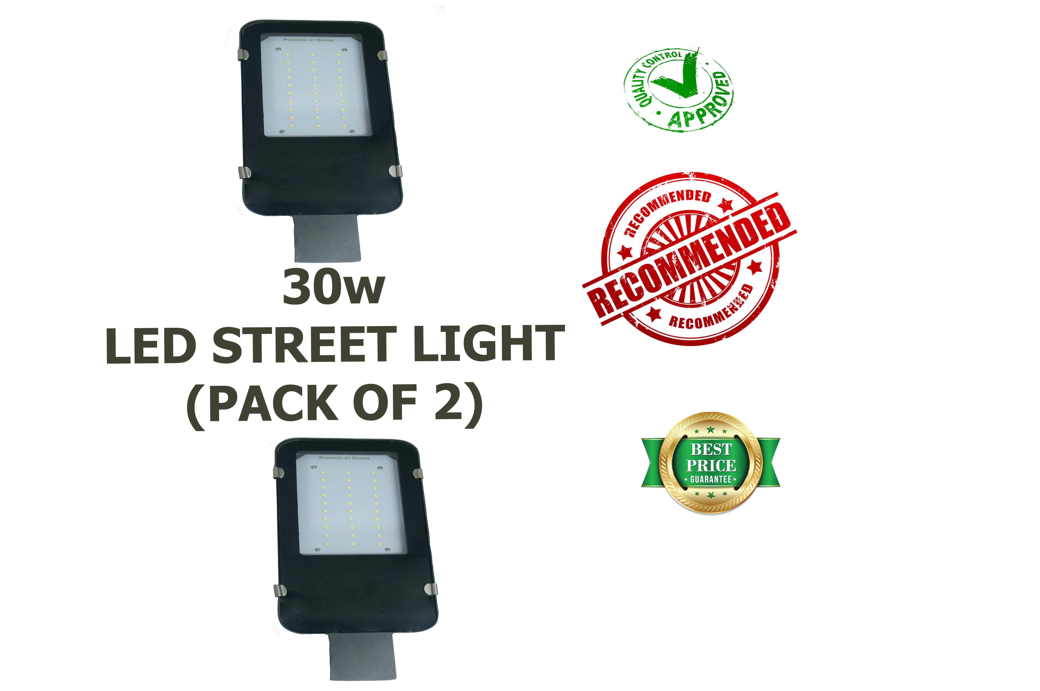 Buy 30W LED Street Light (Pack of 2) Online @ ₹1669 from ShopClues
