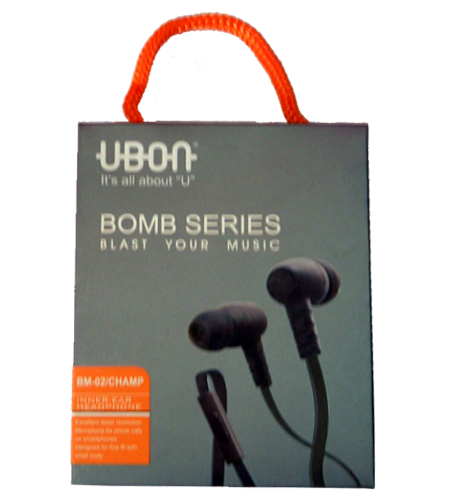 Buy Ubon Bomb Series Audio Bass In-ear Earphone with Mic - BM-02 Online @ ₹349 from ShopClues