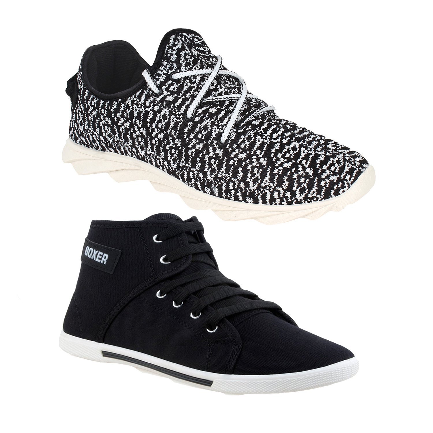 Buy Chevit Men's COMBO Pack of 2 Outdoor Casual Training Shoes (Joggers ...