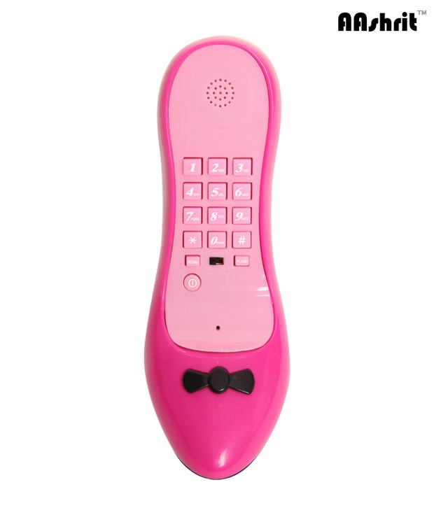 Aashrit Dark Pink Shoe Style Landline Phone