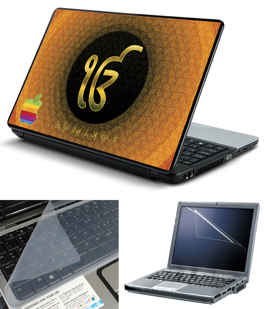 Anweshas 3 in 1 Laptop Skin Pack 15.6 -Sikh Symbol Round With Screen ... Anweshas 3 in 1 Laptop Skin Pack 15.6 -Sikh Symbol Round With Screen ...
