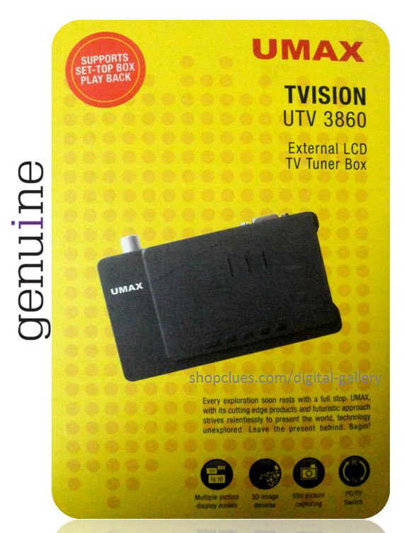 UMAX TVISION UTV 3860 External LCD TV Tuner Box