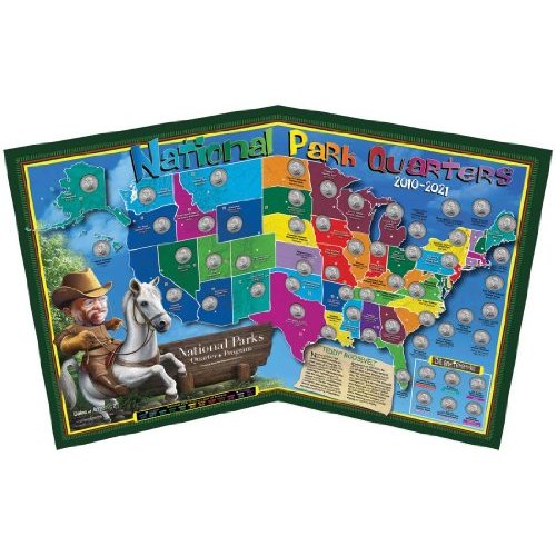 Buy National Parks Fun Quarter Map - Made In USA And Designed For Kids ...