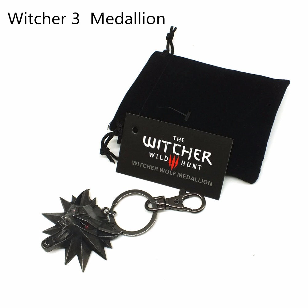 Buy The Witcher 3 Wild Hunt Wolf Head MEDALLION Keychain from ...