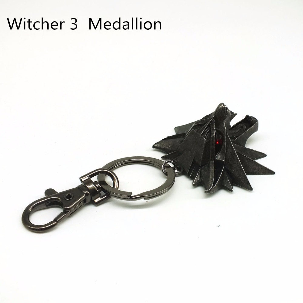 Buy The Witcher 3 Wild Hunt Wolf Head MEDALLION Keychain from ...