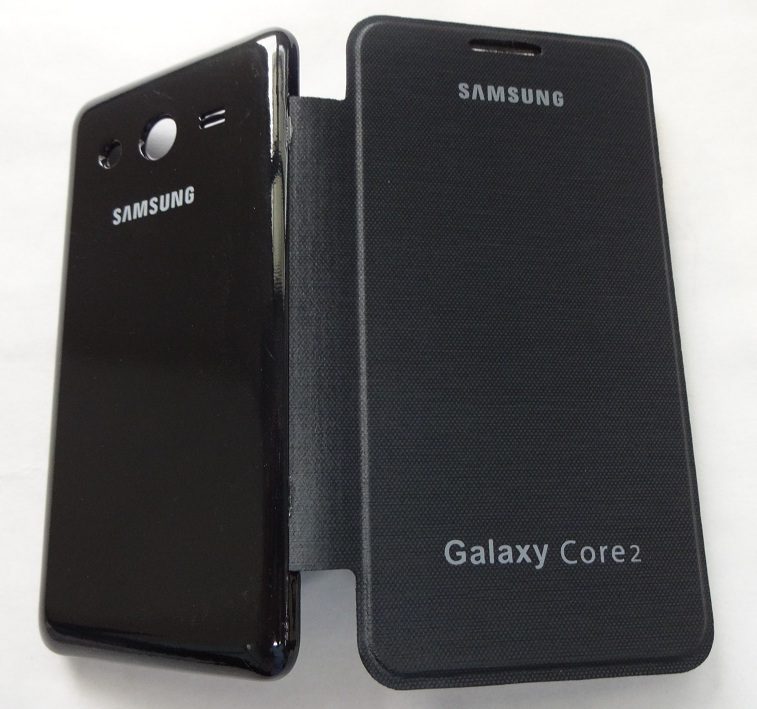 Original Samsung Galaxy Core 2 Flip Cover Case Leather Diary Folio ...