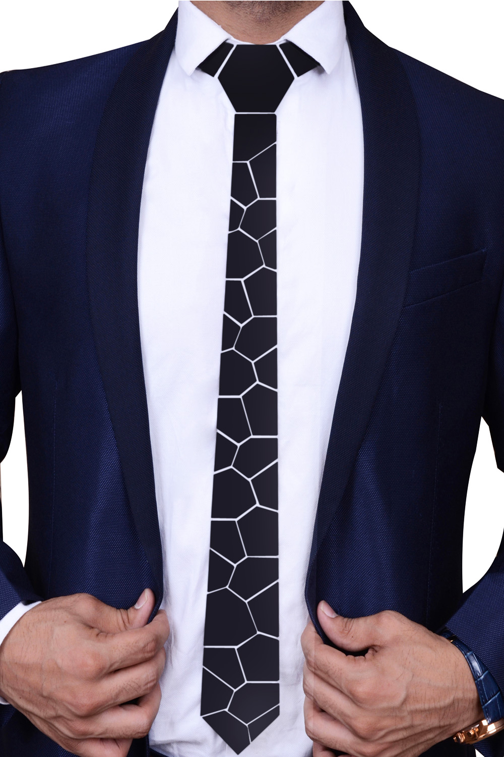 Buy Visach Designer Hex Tie For Men-VSHEXTIE133 Online @ ₹1299 from ...