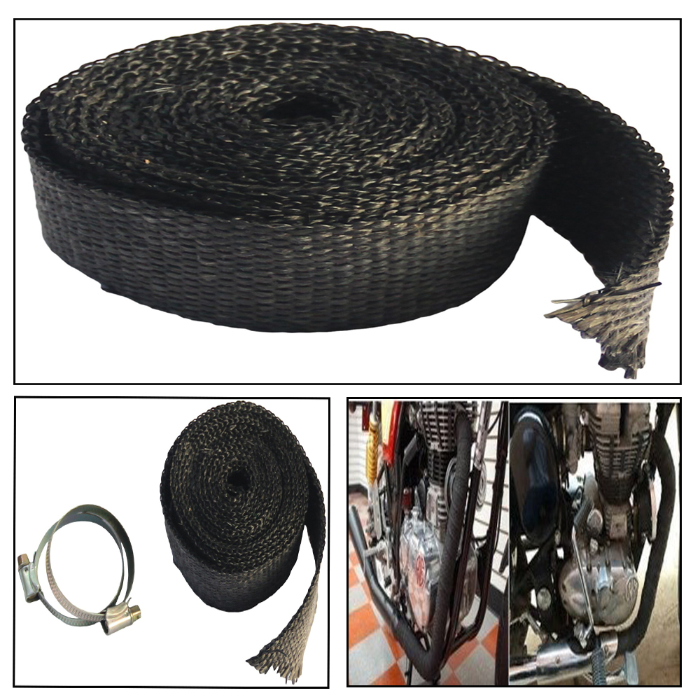Buy VMA SHOPPERS HEAT EXHAUSHT SILENCER WRAP BLACK FOR TVS Pep+ Scooty ...